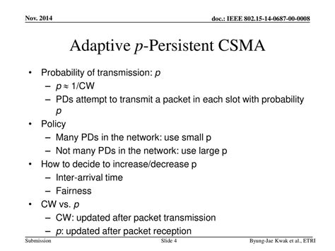 Nov Project Ieee P Working Group For Wireless Personal Area Networks