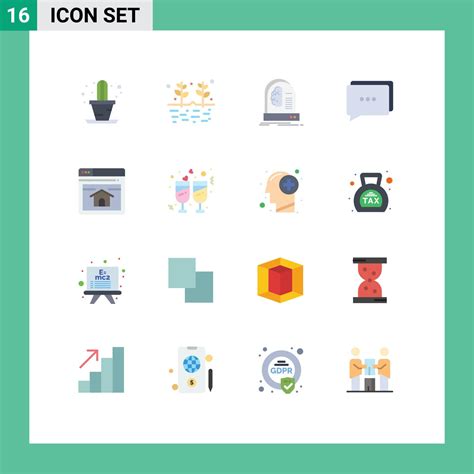 Universal Flat Colors Set For Web And Mobile Applications Cactus Future Agriculture Grains