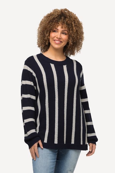 Long Sleeve Scoop Neck Sweater Marine Ulla Popken