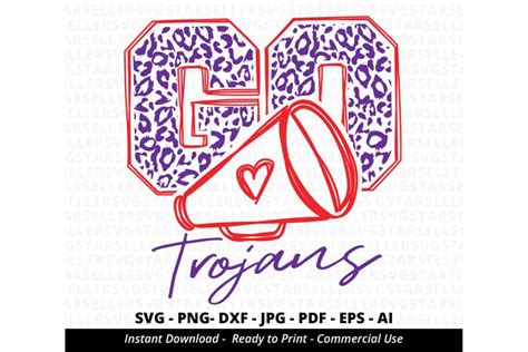 Go Trojans Mascot Trojans School Team SVG PNG