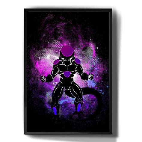 Quadro Decorativo Emoldurado Desenho Arte Freeza Dragon Ball Para