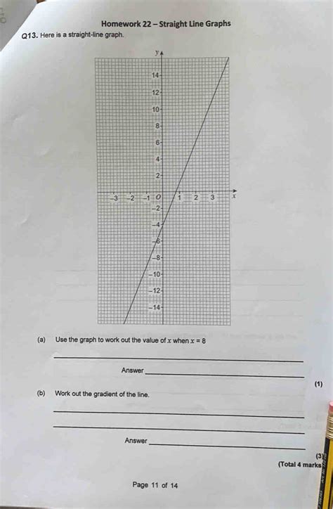 solved homework 22 straight line graphs q13 here is a straight line