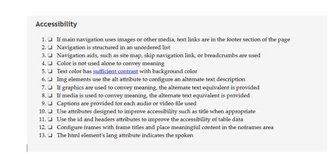 Solved Please Do The Web Design Best Practices Checklist