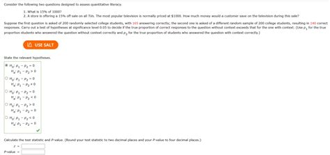 Solved Consider The Following Two Questions Designed To Chegg Com