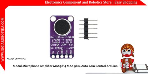 Modul Microphone Amplifier Max9814 Max 9814 Auto Gain Control Arduino