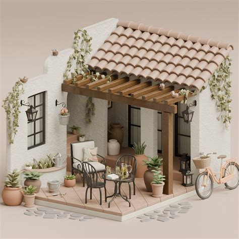 Maria On Instagram Mediterranean Courtyard ⛲️ 3d 3dart Blender Blender3d