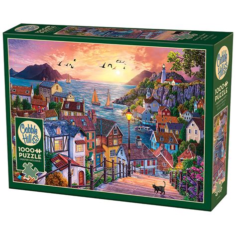 Cobble Hill Coastal Town At Sunset Puzzle Pcs Puzzles Canada
