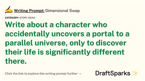 Writing Prompt Dimensional Swap • Draftsparks
