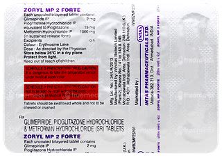 Zoryl Mp 2 Forte Tablet 10 Uses Side Effects Price And Substitutes