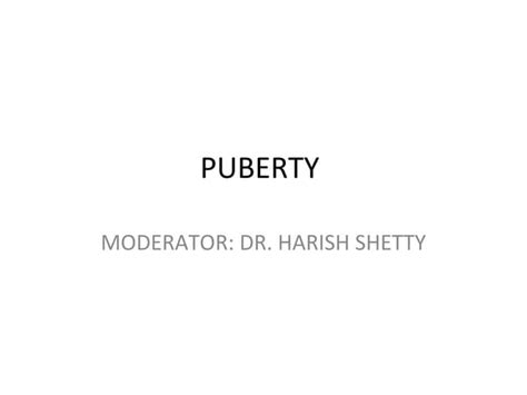 Puberty Normal And Abnormal Pptx