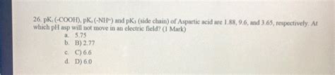 26 PK1 COOH PK2 Ft NH And PK3 Side Chain Of StudyX
