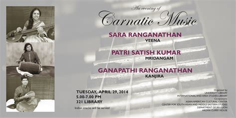 An Evening Of Carnatic Violin Music Undergraduate Library Blog