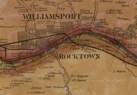 Lycoming County Pennsylvania 1861 Old Map Reprint Old
