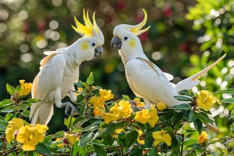 Premium Photo Dance Of Feathers Cockatoos Elegance