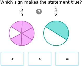 IXL Compare Fractions Using Models Th Grade Math