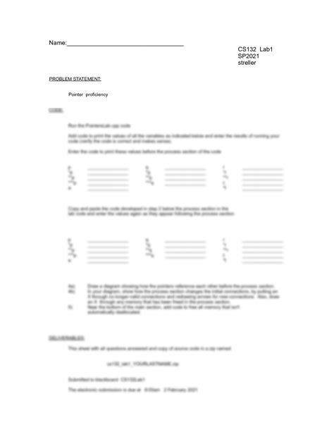 SOLUTION Cs Lab S Studypool