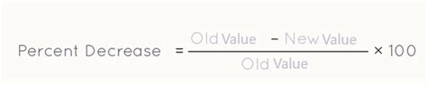 Percent Decrease Formula How To Calculate And Examples