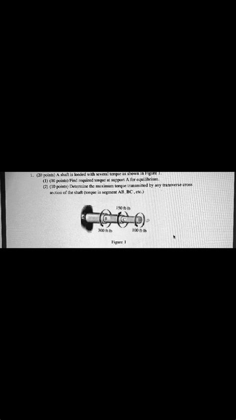SOLVED A Shaft Is Loaded With Several Torques As Shown In Figure 1 Find The Required Torque At