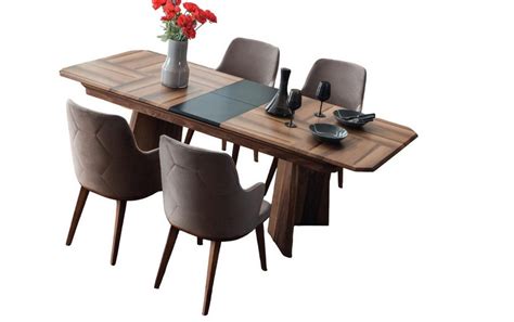 Jvmoebel Essgruppe Komplette Essgruppe Designer Essecke Holz Esstisch