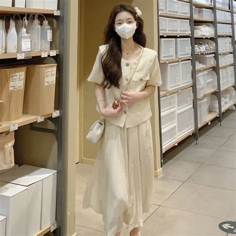 우아하고 우아한 라운드 넥 캐주얼 반팔 재킷 플럼프 소녀용 스윙 미디 드레스 큰 사이즈 2022 Aliexpress