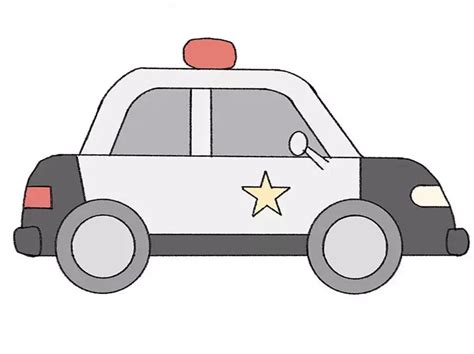 آموزش گام به گام نقاشی ماشین پلیس برای کودکان