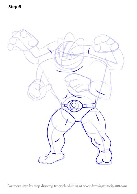 Learn How To Draw Machamp From Pokemon Go Pokemon Go Step By Step