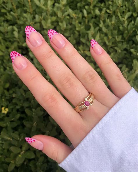33 Cute Pink Polka Dot Nails To Copy Nail Designs Daily