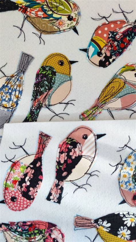 Colorful Bird Patterns Fabric Scrap Project