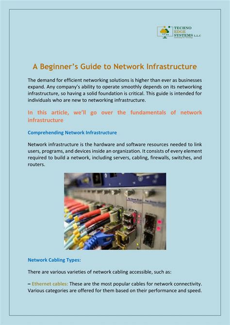 PPT A Beginners Guide To Network Infrastructure PowerPoint