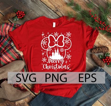 Christmas Castle Svg Minnie Head Christmas Trip Minnie Etsy