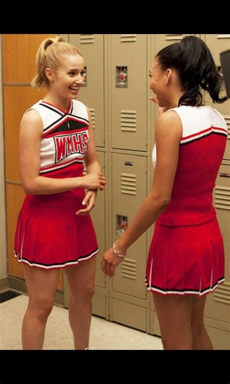 Naya Rivera And Dianna Agron In Cheerleader Outfits Glee Cheerleader