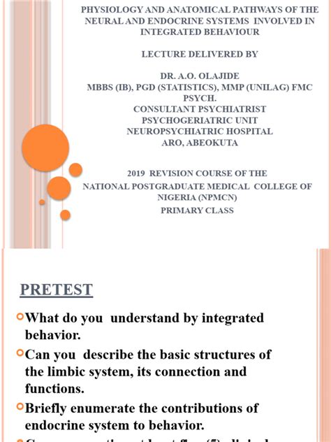 Integrated Behavior Pdf Limbic System Hippocampus