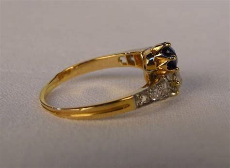 Bague Toi Et Moi En Or Jaune K Et Platine Sertie Griffes D Un Diamant De