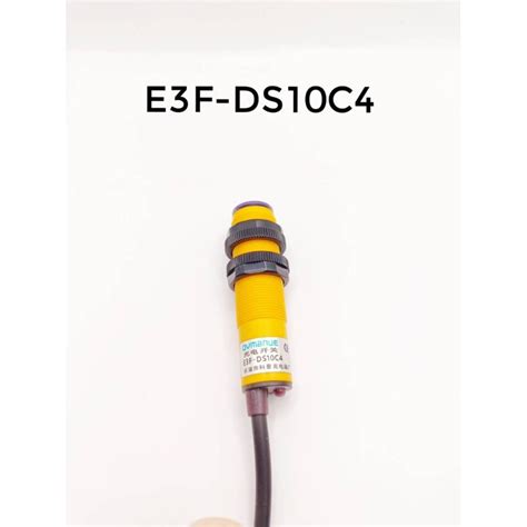 Sensor เซ็นเซอร์โฟโต้ สวิทช์ E3f Ds10c4 ตรวจจับ 10cm Dc Npn ปกติเปิดสามสายอินฟราเรด