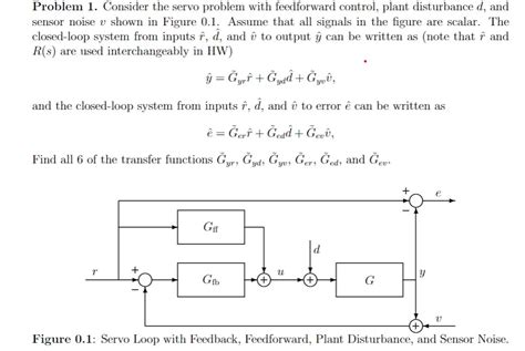 Solved Problem 1. Consider the servo problem with | Chegg.com