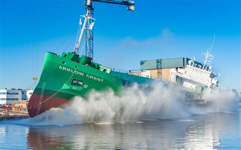 Nb 436 ‘arklow Crest Successfully Launched Shipyard Ferus Smit