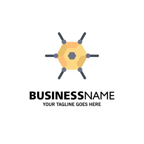 Decentralized Network Technology Business Logo Template Flat Color 19096647 Vector Art At Vecteezy