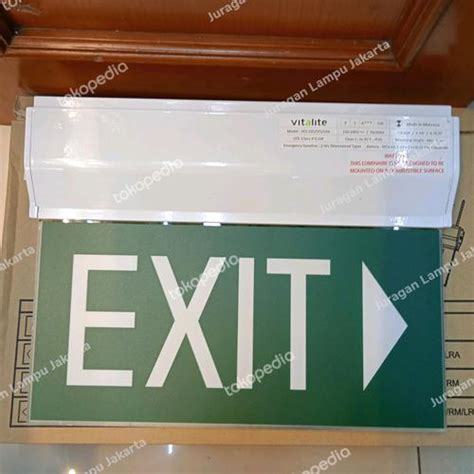 Jual LAMPU EXIT EMERGENCY VITALITE LAMPU LED PETUNJUK EXIT Exit Panah Outbow Jakarta