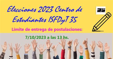 Postulación De Listas Elecciones Centro De Estudiantes Isfd Y T