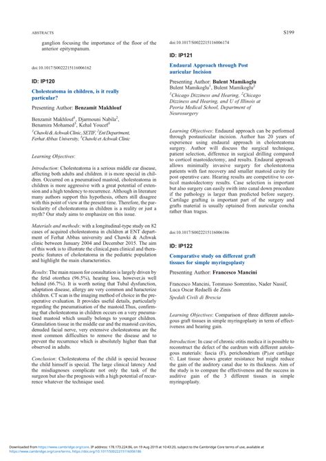 Pdf Comparative Study On Different Graft Tissues For Simple Myringoplasty
