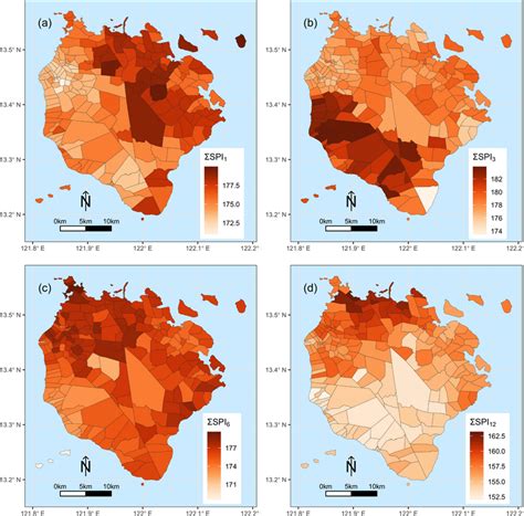 Accumulated Drought Magnitude Map Of Marinduque Based On A Spi1 B