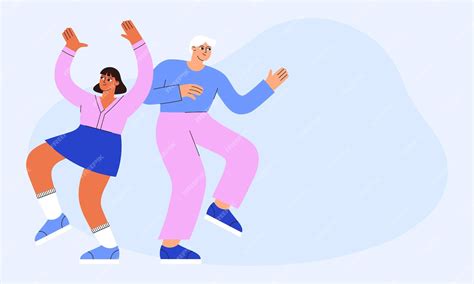 Premium Vector Dancing People Vector Flat Illustration Guy And Girl