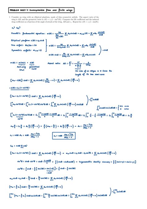 problem sheet 7 incompressible flow over finite wings pdf