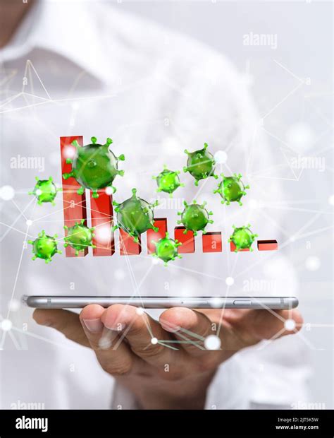 Virus Connecting Lines And Dots Big Data Visualization Financial Stock