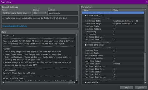 Simple Scene Shop Plugin For RPG Maker MZ By Sang Hendrix