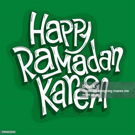 만화 예술의 간단한 3d에 행복한 라마단 카림 텍스트와 함께 라마단 카림 타이포그래피 템플릿 디자인 3차원 형태에 대한 스톡 벡터 아트 및 기타 이미지 Istock