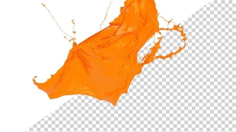 Collision Of Streaming Orange Juice Splash V2 Elements Motion Graphics