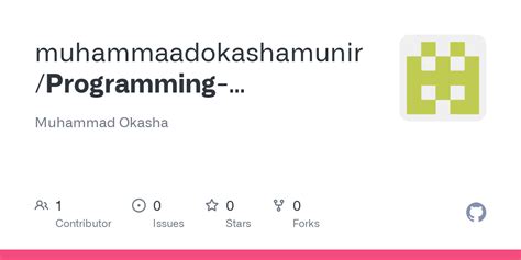 Github Muhammaadokashamunirprogramming Fundamentals Lab Muhammad Okasha