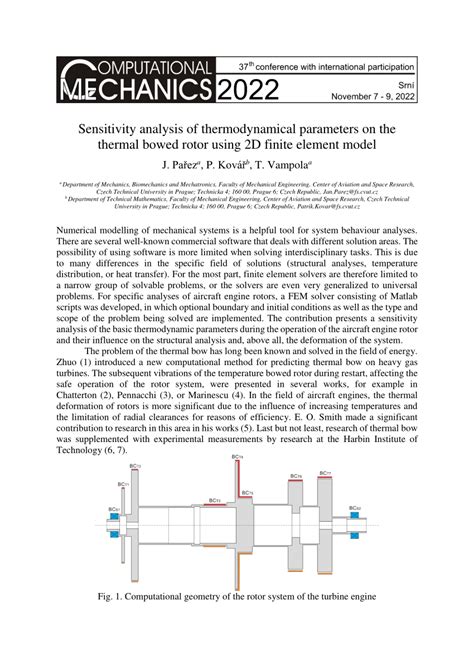 Pdf Sensitivity Analysis Of Thermodynamical Parameters On The Thermal