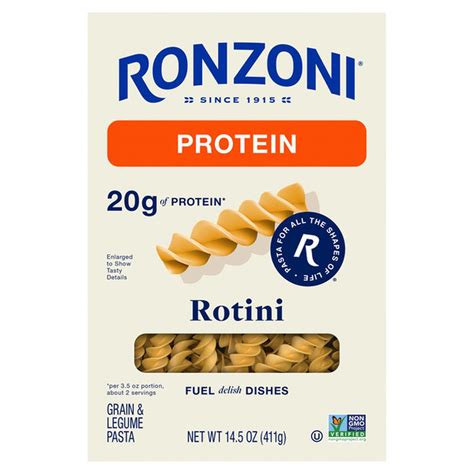 Ronzoni Protein Rotini Grain And Legume Pasta 145 Oz Delivery Or